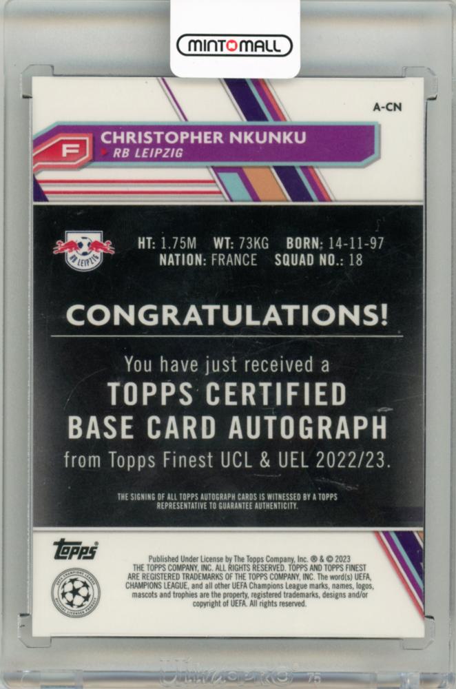 ミントモール / MINT 名古屋店 / 2022-2023 Topps Finest Christopher Nkunku ...