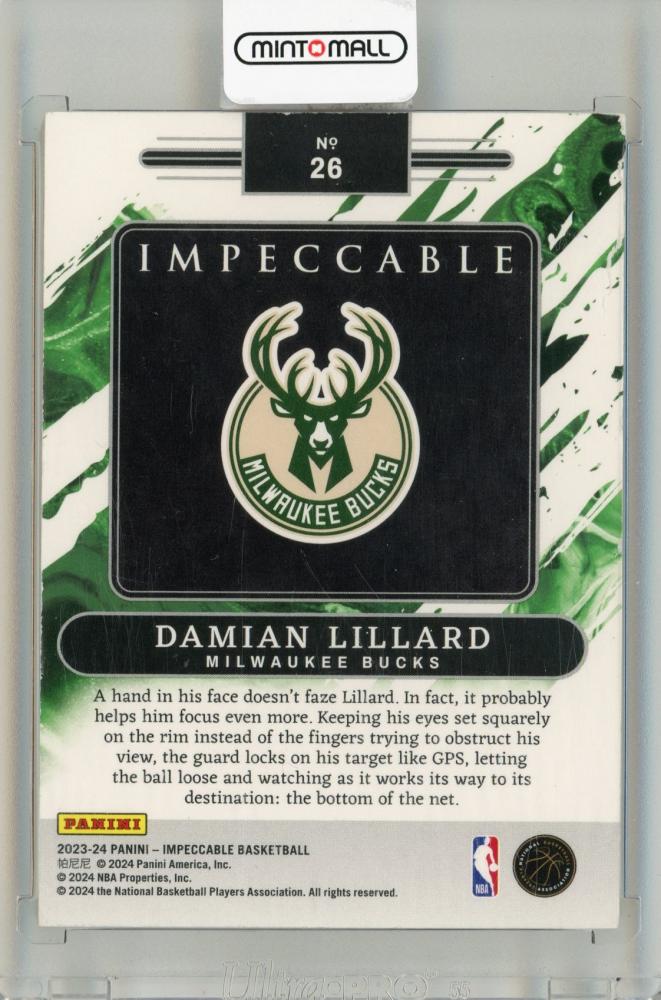 ミントモール / MINT 仙台店 / 2023-24 Panini Impeccable Damian Lillard Silver NBA ...