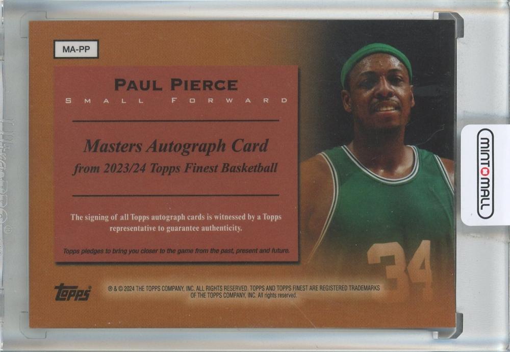 ミントモール / MINT 池袋店 / 2023-24 Topps Finest Paul Pierce Masters Autographs ...