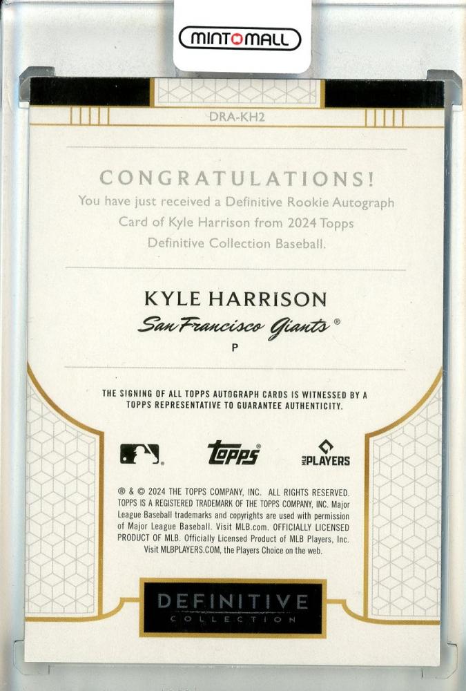 ミントモール / MINT 池袋店 / 2024 Topps Definitive Collection Kyle Harrison ...