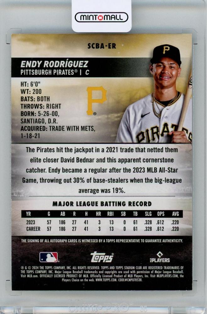 ミントモール / MINT LAB TOKYO店 / 2024 Topps Stadium Club Endy Rodriguez #SCBA ...