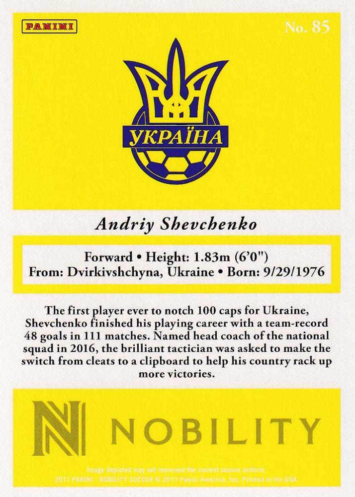 ミントモール / MINT 浦和店 / 2017 Panini Nobility Ukraine Andriy Shevchenko Base ...