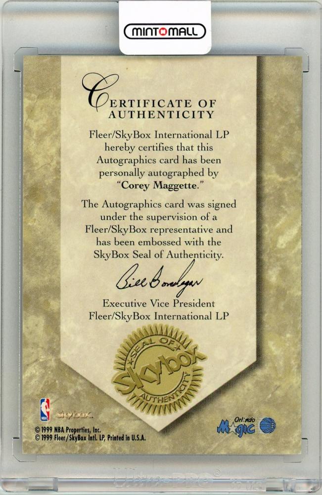 ミントモール / MINT LAB TOKYO店 / 1999-00 Fleer Skybox Premium Corey Maggette ...