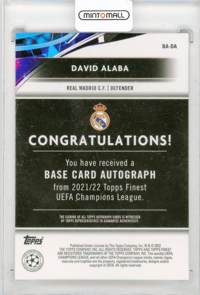 ミントモール / MINT 三宮店 / 2021-22 Topps Finest UEFA Champions League David ...