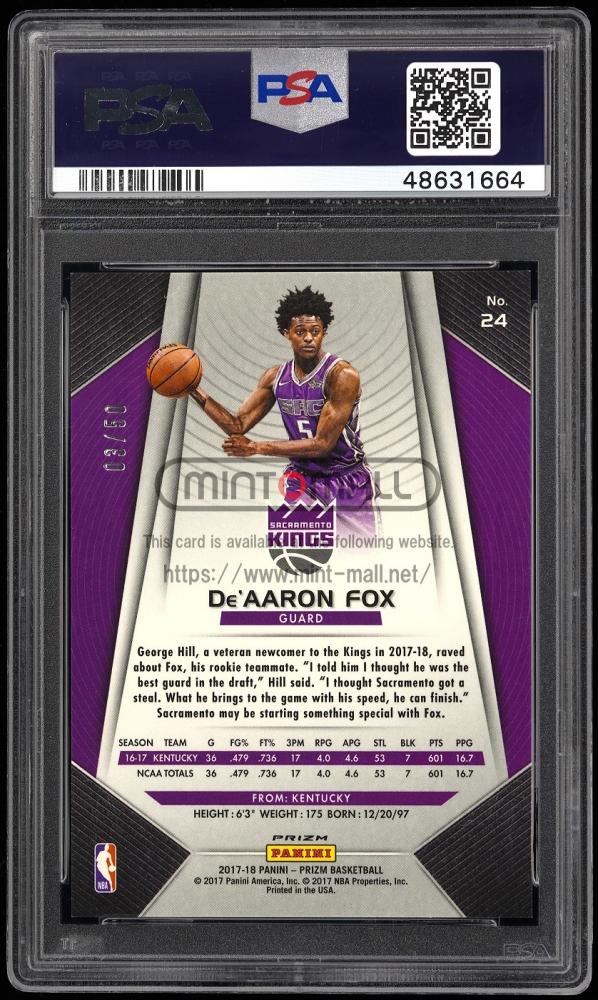 ミントモール / MINT VAULT店 (MSV委託品通販) / 2017-18 Panini Prizm #24 De'Aaron Fox ...