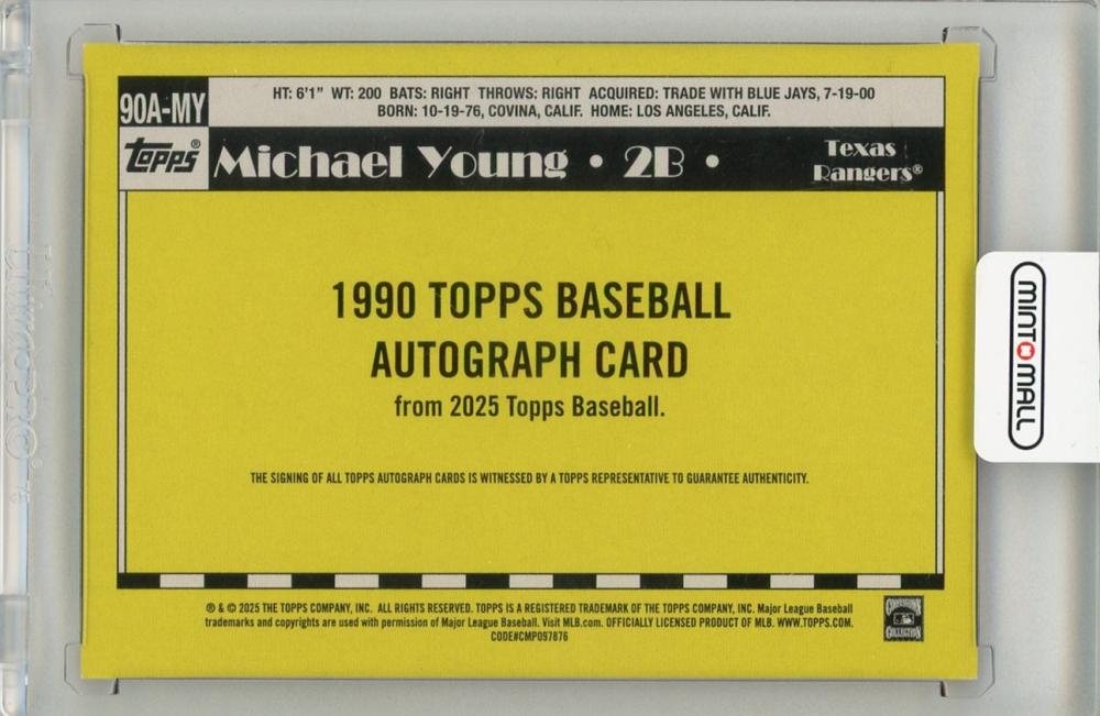 ミントモール / MINT 新宿店 / 2025 TOPPS Series1 Christian Mena 1990 Topps ...