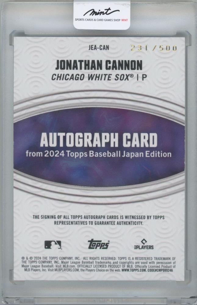ミントモール / MINT 横浜店 / 2024 TOPPS Japan Edition Autographs / JONATHAN ...