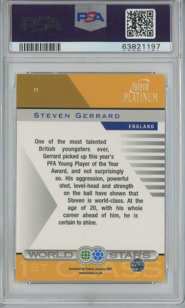 ミントモール / MINT 池袋店 / 2001 Futera Platinum Steven Gerrard World Stars #11 ...