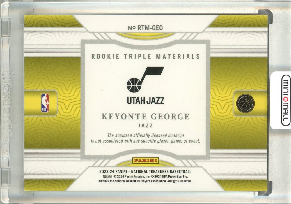 ミントモール / MINT 池袋店 / 2023-24 Panini National Treasures Basketball Keyonte George Rookie Triple ...