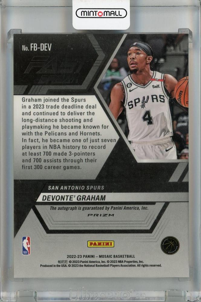 ミントモール / MINT 浦和店 / 2022-23 Panini Mosaic Devonte' Graham Autographs ...