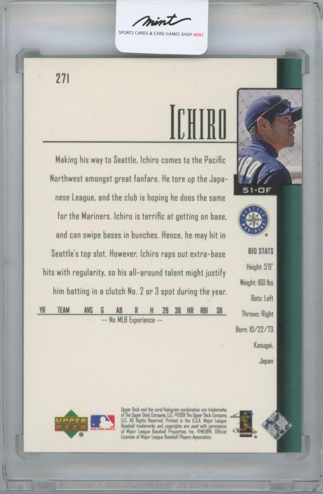 ミントモール / MINT 横浜店 / 2001 UPPER DECK #271 Star Rookie RC / ICHIRO SUZUKI(Seattle Mariners)