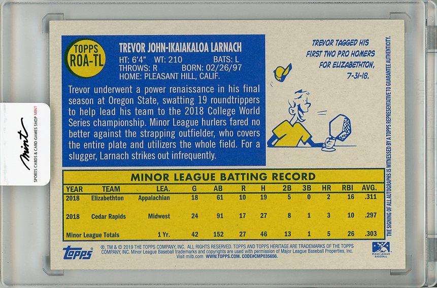 ミントモール / MINT 梅田店 / 2019 TOPPS Heritage Minor Trevor Larnach Autograph