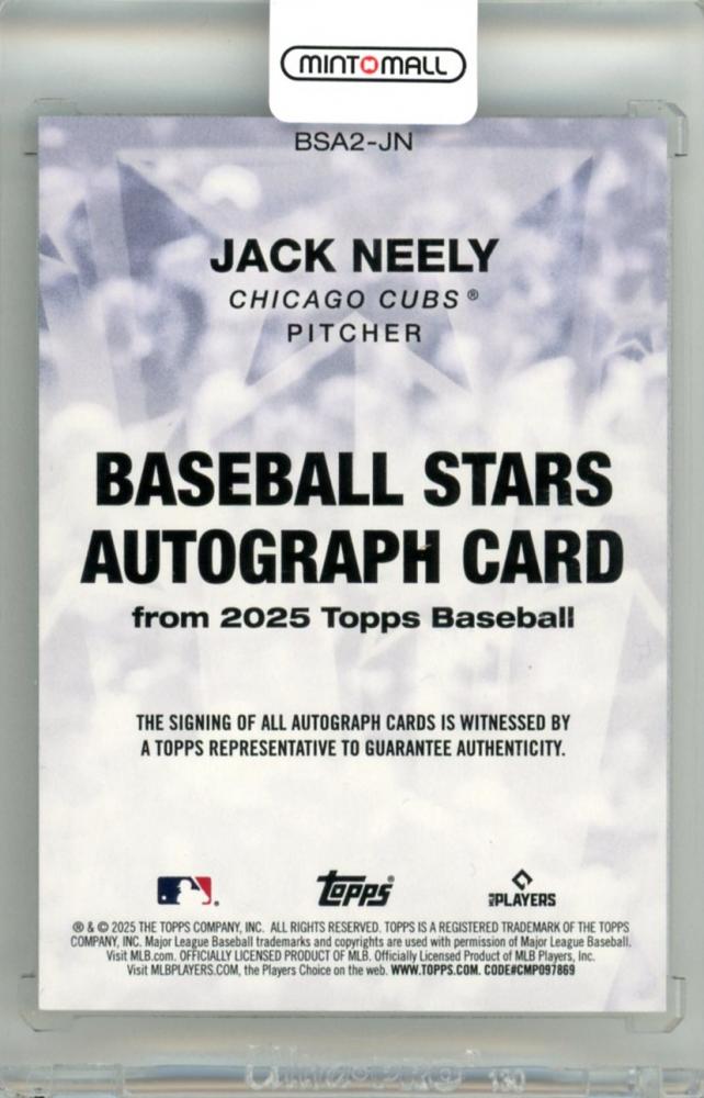 ミントモール / MINT 立川店 / 2025 Topps Series2 Baseball Jack Neely #BSA2-JN ...