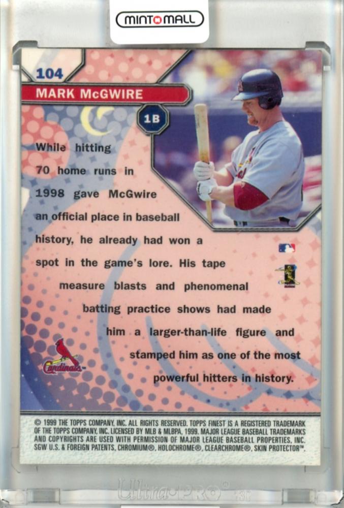 ミントモール / MINT 立川店 / TOPPS FINEST BASEBALL Mark Magwire Autographs【2/4 ...