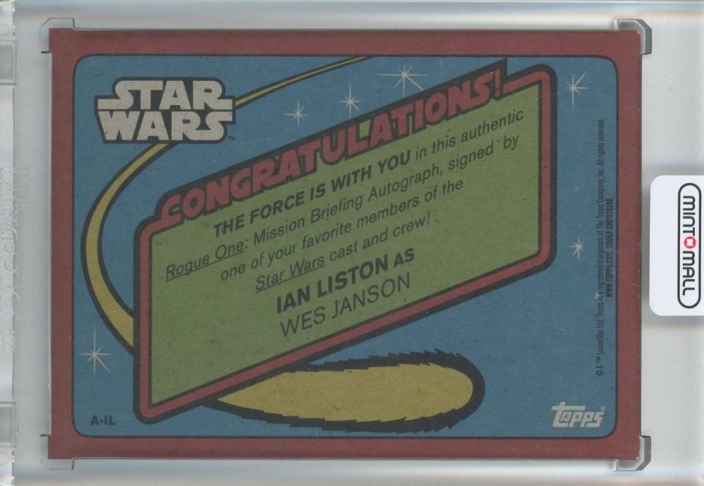 ミントモール / MINT 池袋店 / 2016 Topps Star Wars Rogue One Ian Liston as Wes ...