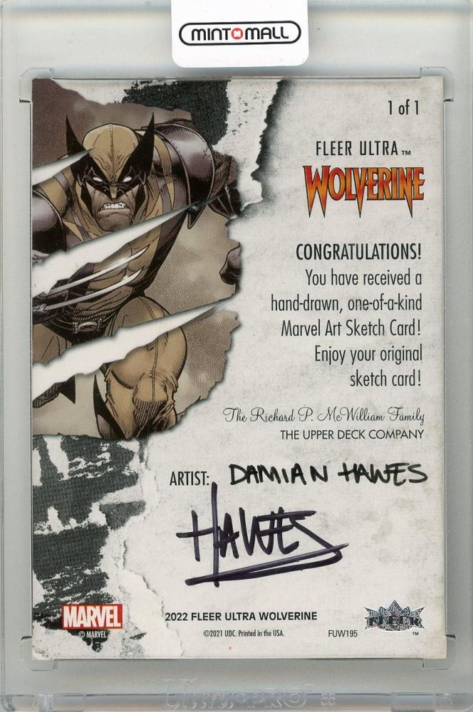 ミントモール / MINT 新宿店 / 2024 FLEER Ultra Wolverine Sketch Card by Damian ...