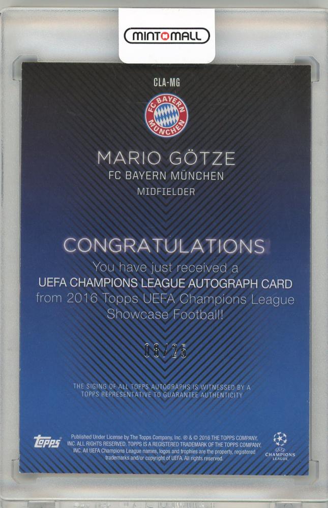 ミントモール / MINT 三宮店 / 2015-16 Topps UEFA Champions League Mario Gotze ...