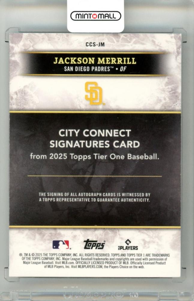 ミントモール / MINT 立川店 / 2025 Topps Tier One Jackson Merrill #CCS-JM City ...