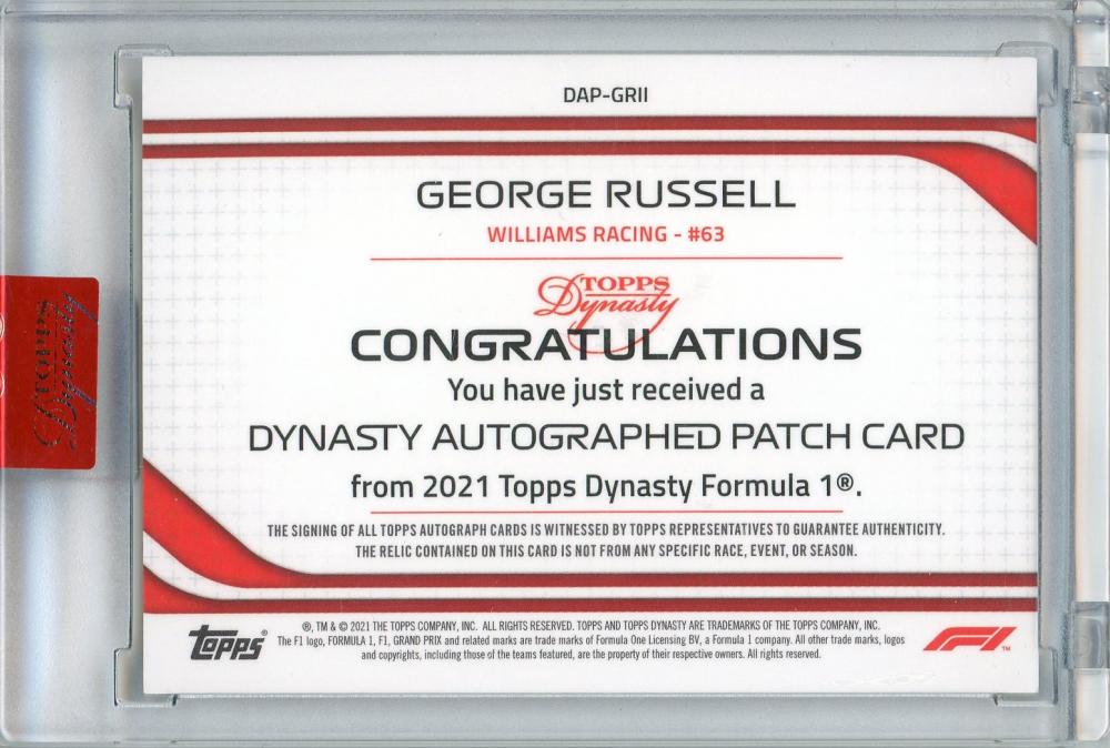ミントモール / MINT 名古屋店 / 2021 Topps Dynasty Formula 1 George Russell ...