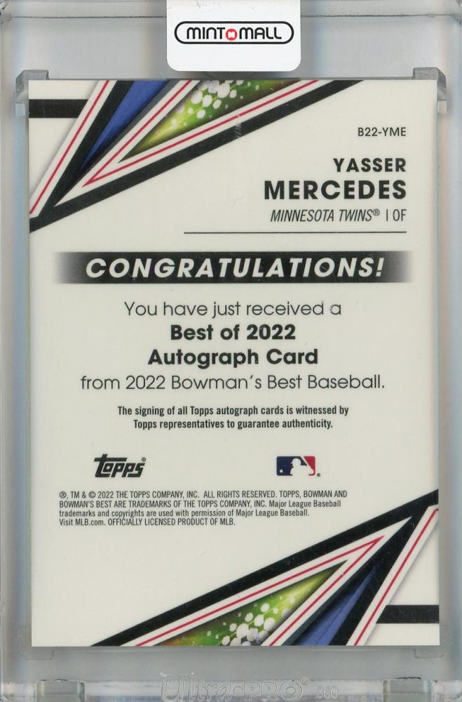ミントモール / MINT 浦和店 / 2022 Topps Bowman’s Best Yasser Mercedes Best of ...
