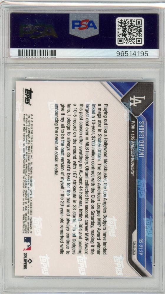 ミントモール / MINT 三宮店 / 2023 Topps Now Shohei Ohtani Off-Season / SP PSA10