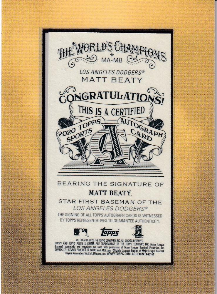 ミントモール / MINT 浦和店 / 2020 Topps Allen and Ginter Los Angeles Dodgers ...