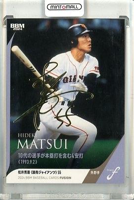 ミントモール / MINT 立川店 / 2024 BBM FUSION 松井秀喜 #77 金箔サインカード【074/100】 巨人