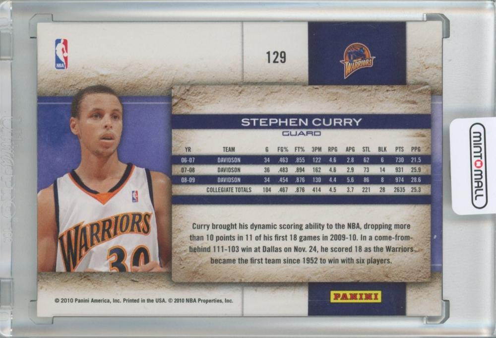 ミントモール / MINT 池袋店 / 2009-10 Panini Studio Stephen Curry Rookie #129